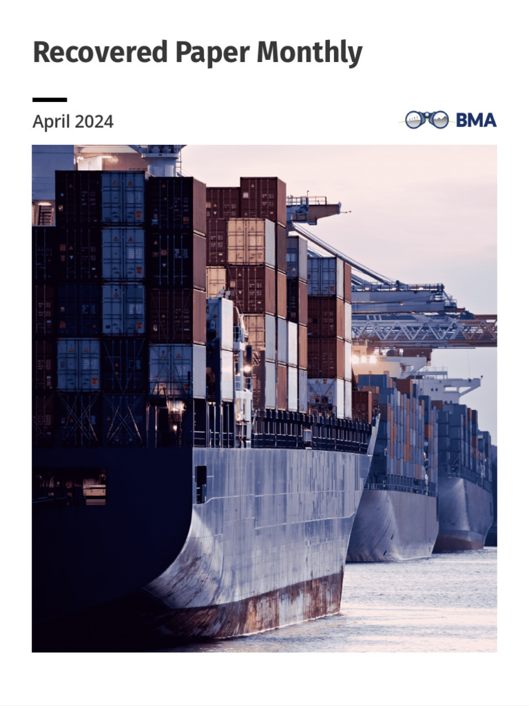 April 2024 Recovered Paper Market Update | PDF | Paper | Pulp (Paper)