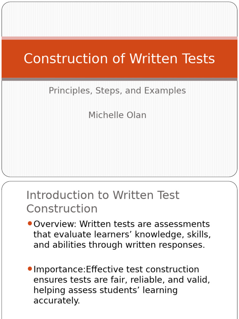 Effective Written Test Construction Guide | PDF | Multiple Choice ...