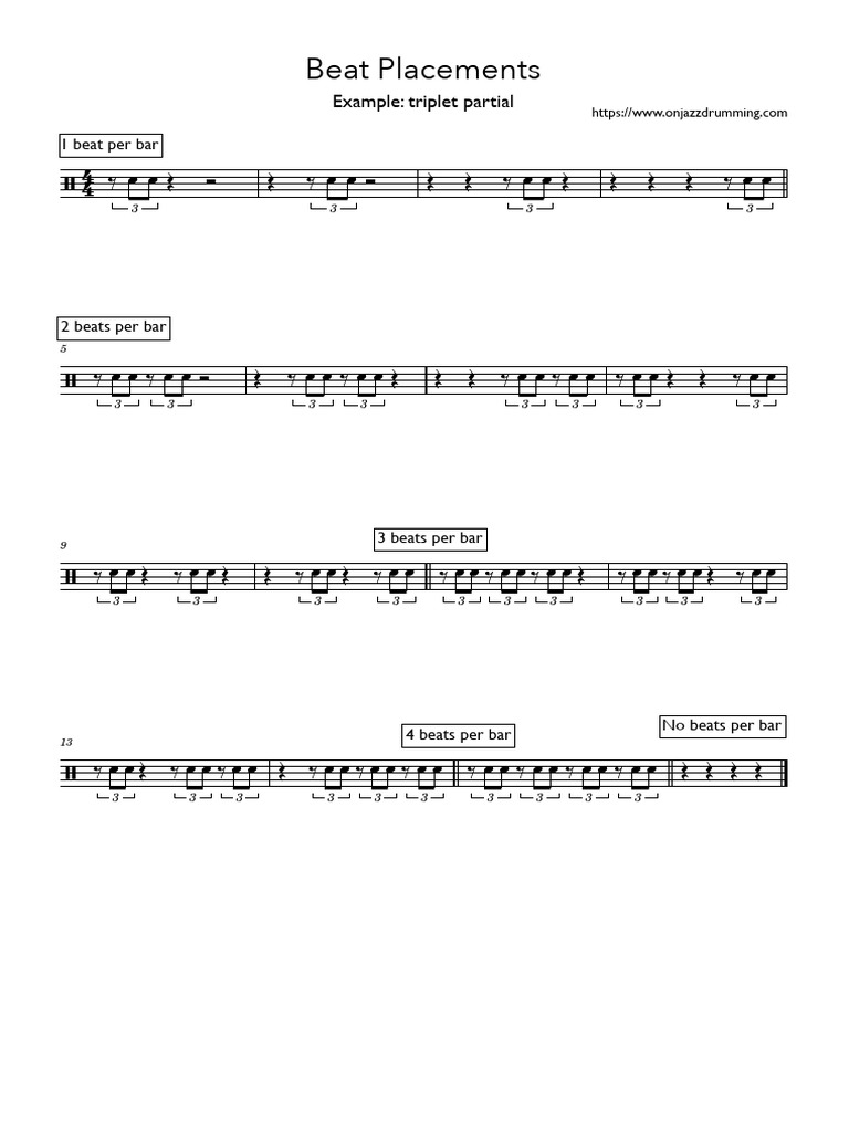 Beat Placements-Examples | PDF