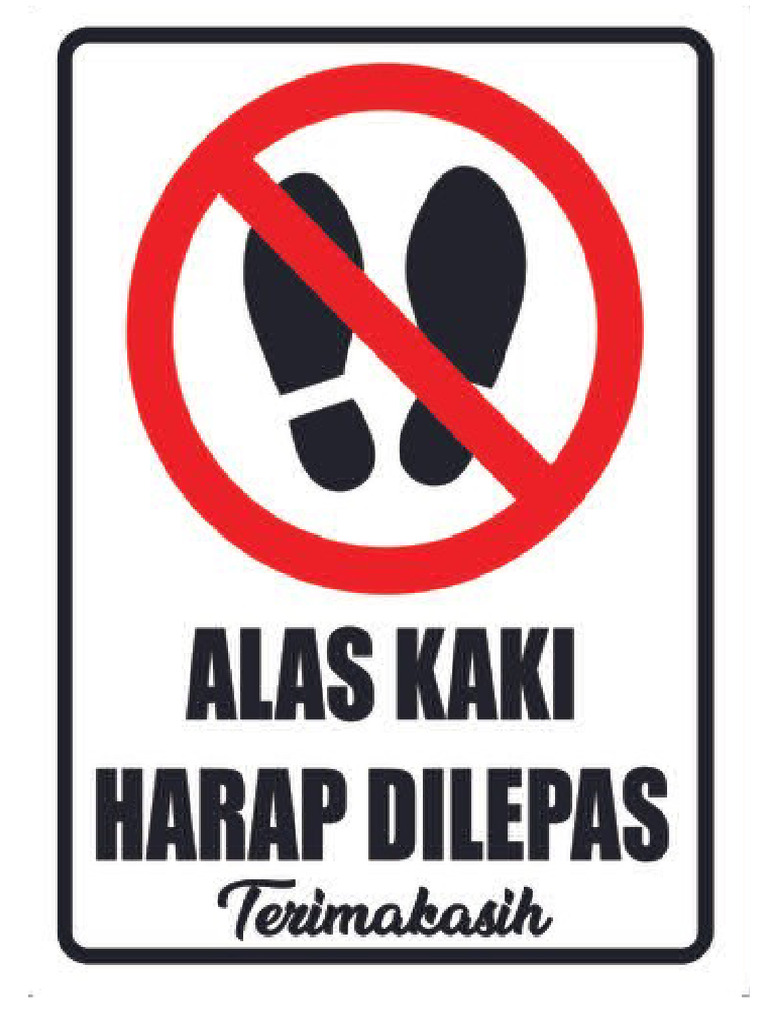 alas kaki harap dilepas | PDF