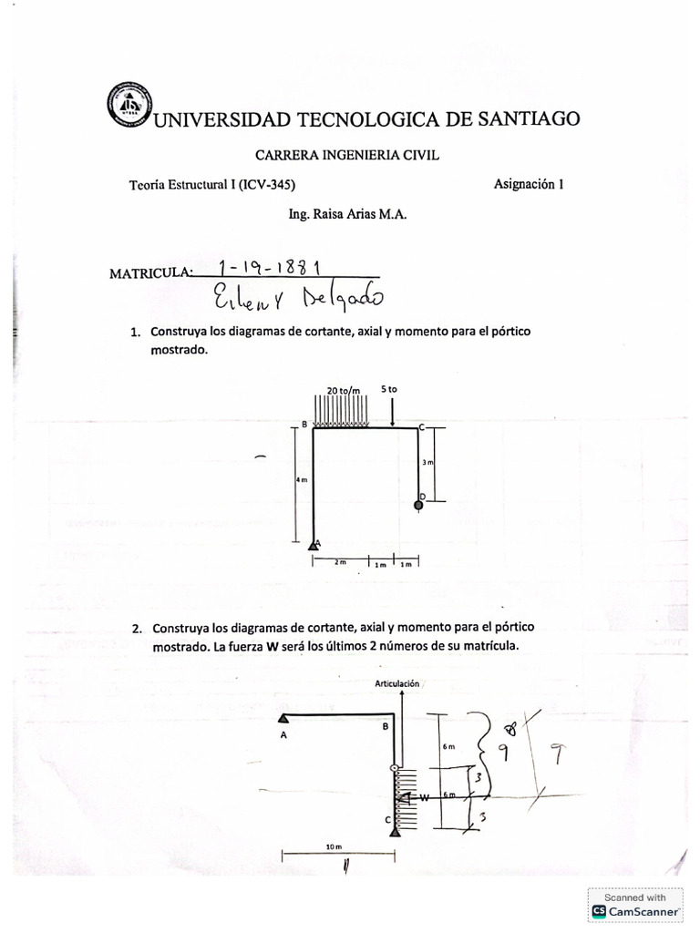 Teoría estructural práctica 1 | PDF