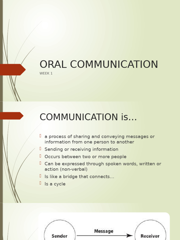 OralComm Week1 | PDF