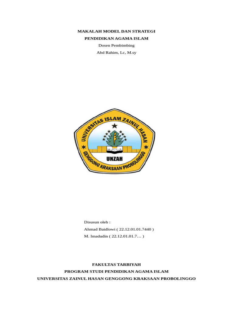 Makalah Model Dan Strategi | PDF