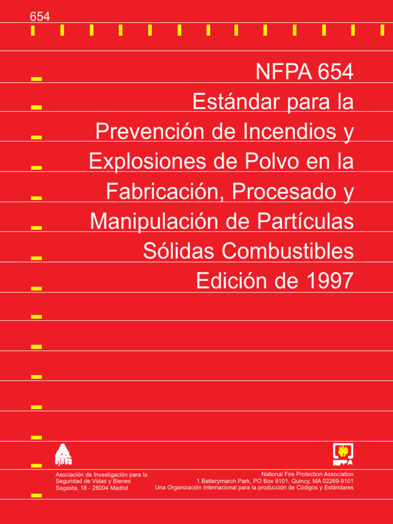 NFPA 654: Prevención de Incendios 1997 | PDF | Pago de regalías | Adopción