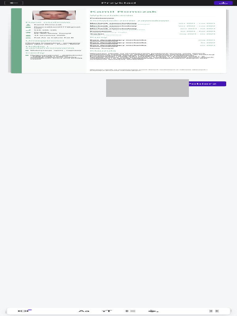 Kopia CV Kamil Romczak Jobseeker 2 | PDF