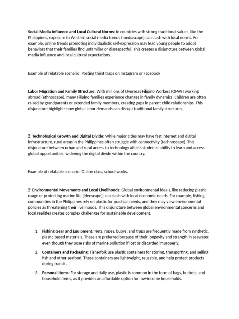 Social Media Influence and Local Cultural Norms | PDF | Philippines ...