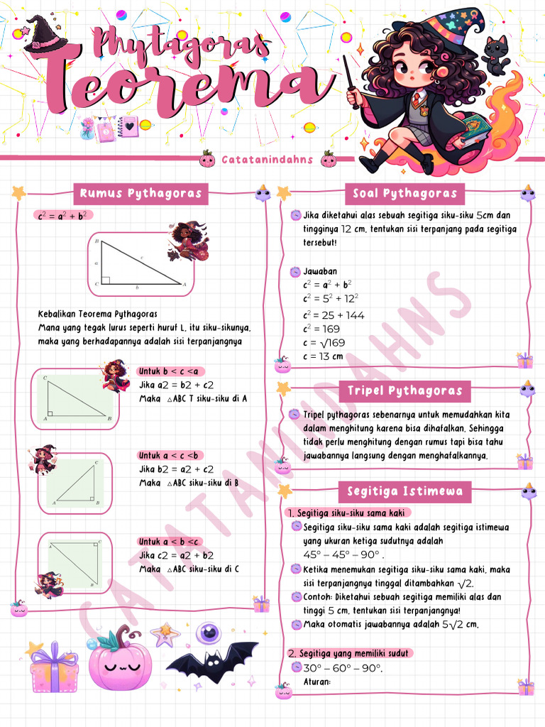 Teorema Phytagoras by Catatanindahns-1 | PDF