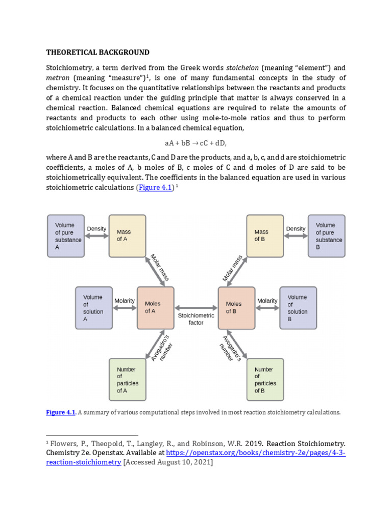 Theoretical Background 4 | PDF | Stoichiometry | Chemical Substances