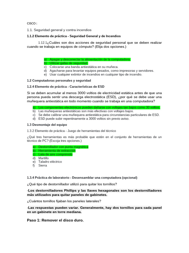 Cisco - Practica | PDF | Tornillo | Disco duro