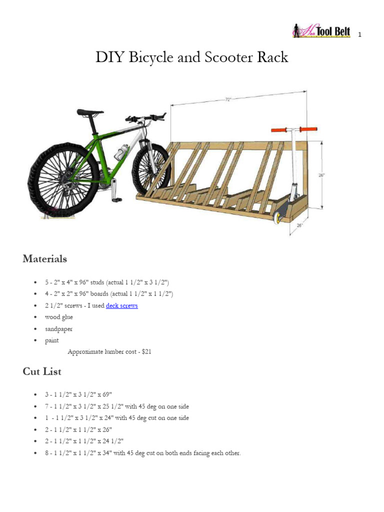 DIY-Scooter-and-Bike-Rack-Plans-Hertoolbelt | PDF