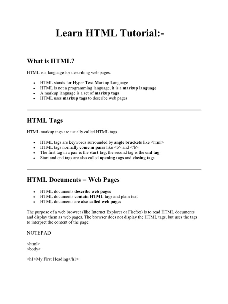 An Introduction To Html Understanding The Fundamental Building Blocks