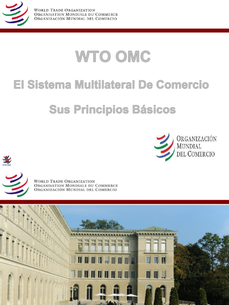 Principios del Sistema de Comercio OMC | PDF | Organización de Comercio ...