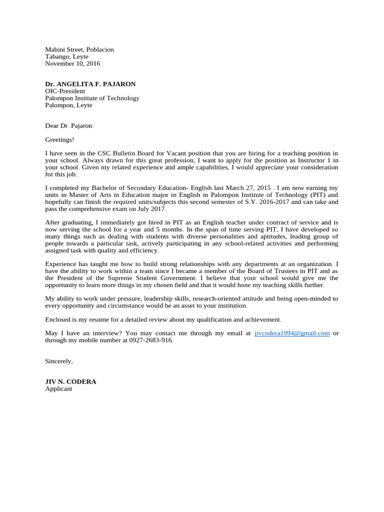 Sample-Application-Letter | PDF