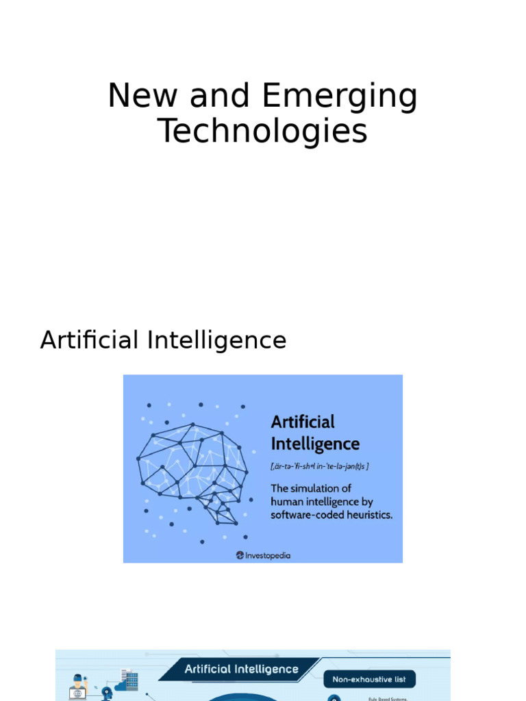 New and Emerging Technologies | PDF | Holography | Digital Technology