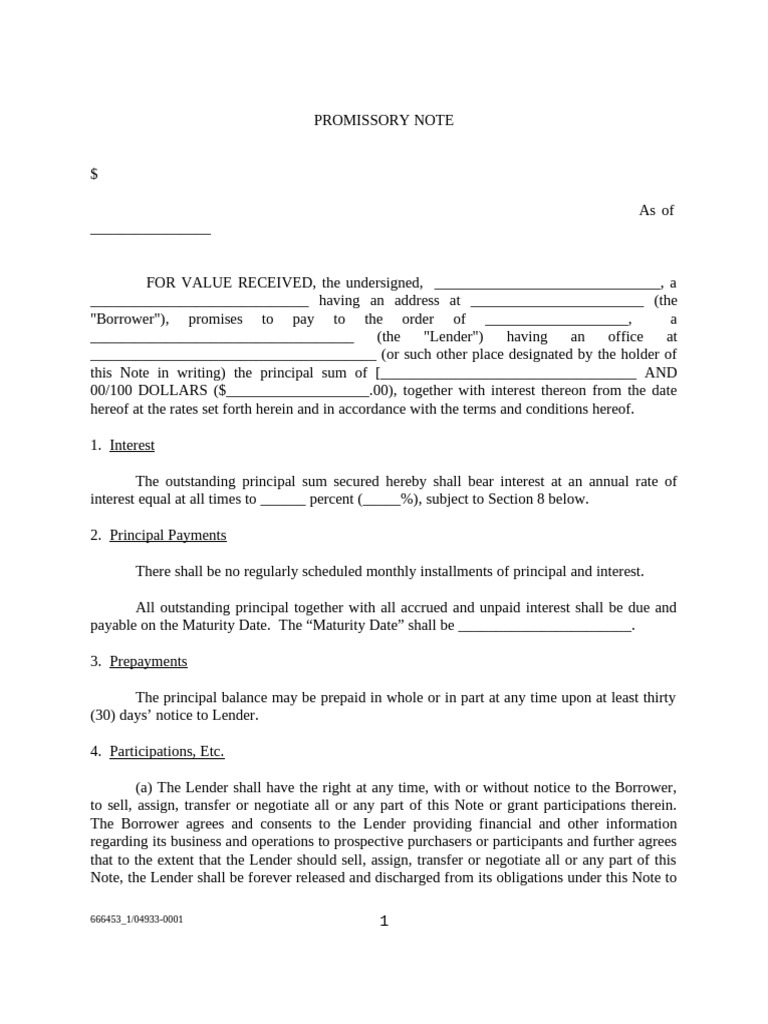 Ohio Promissory Note Template | PDF | Interest | Debt