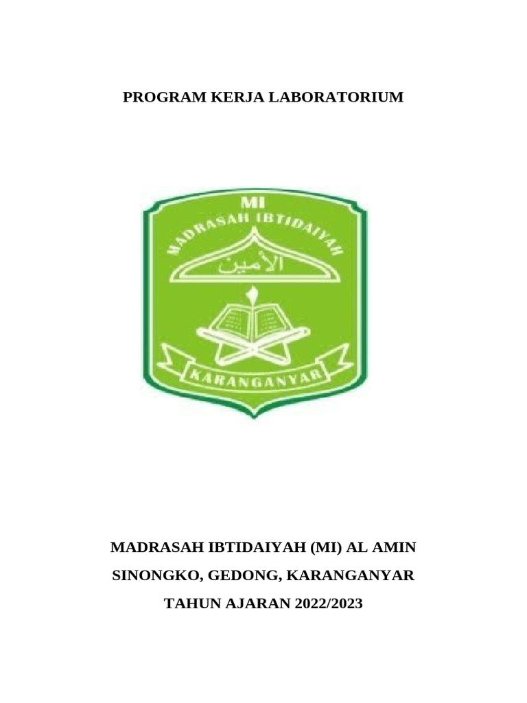 Program Kerja Laboratorium | PDF