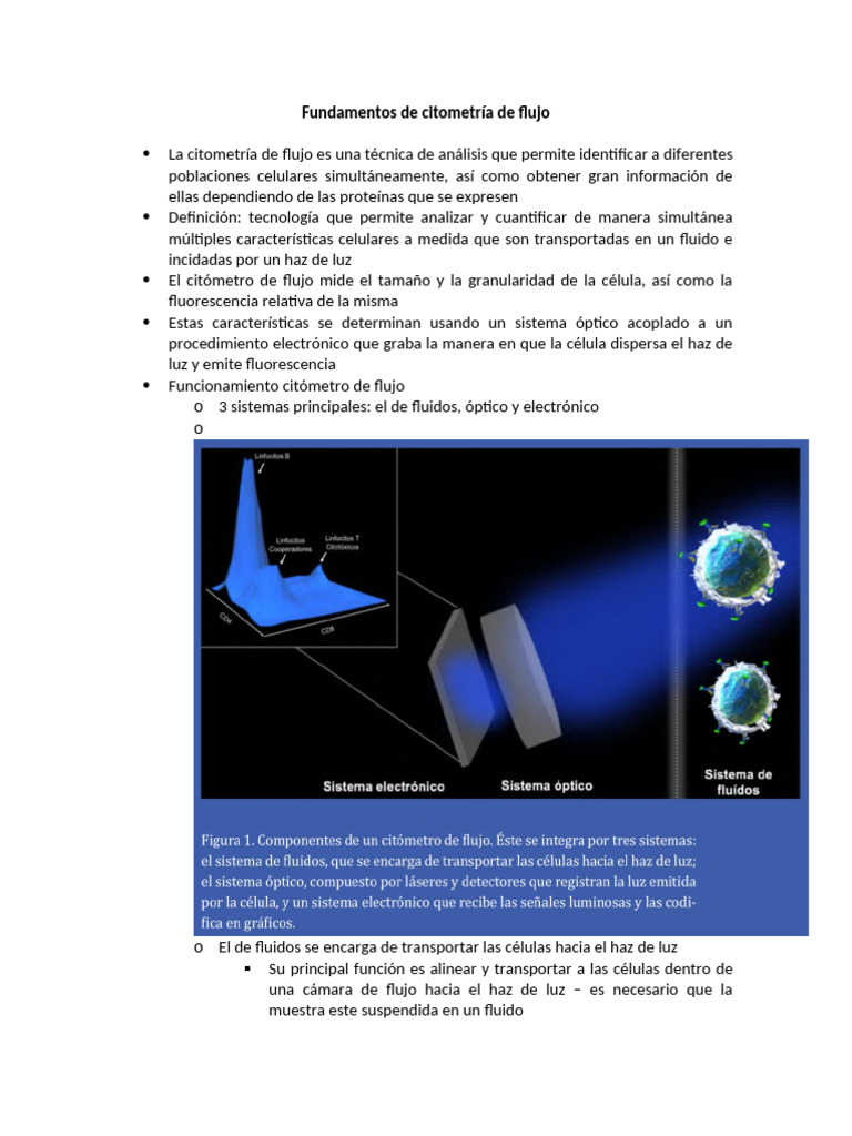 Fundamentos de Citometría de Flujo | PDF | Citometría de flujo | Citometría