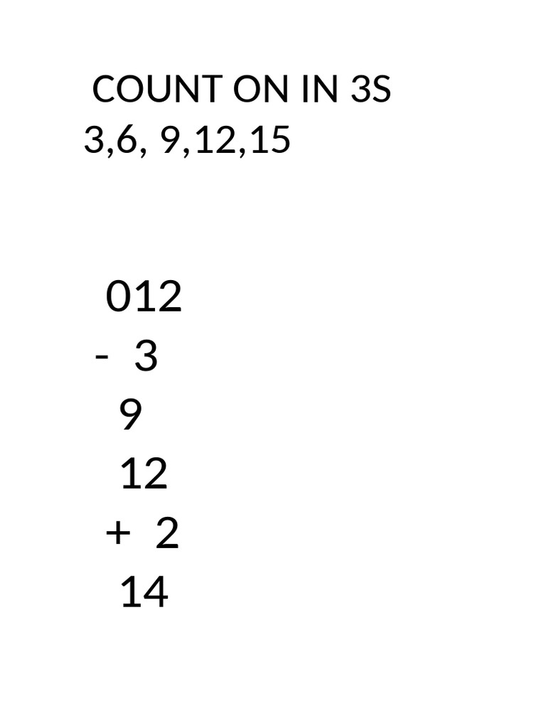 COUNT ON IN 3S 3 | PDF