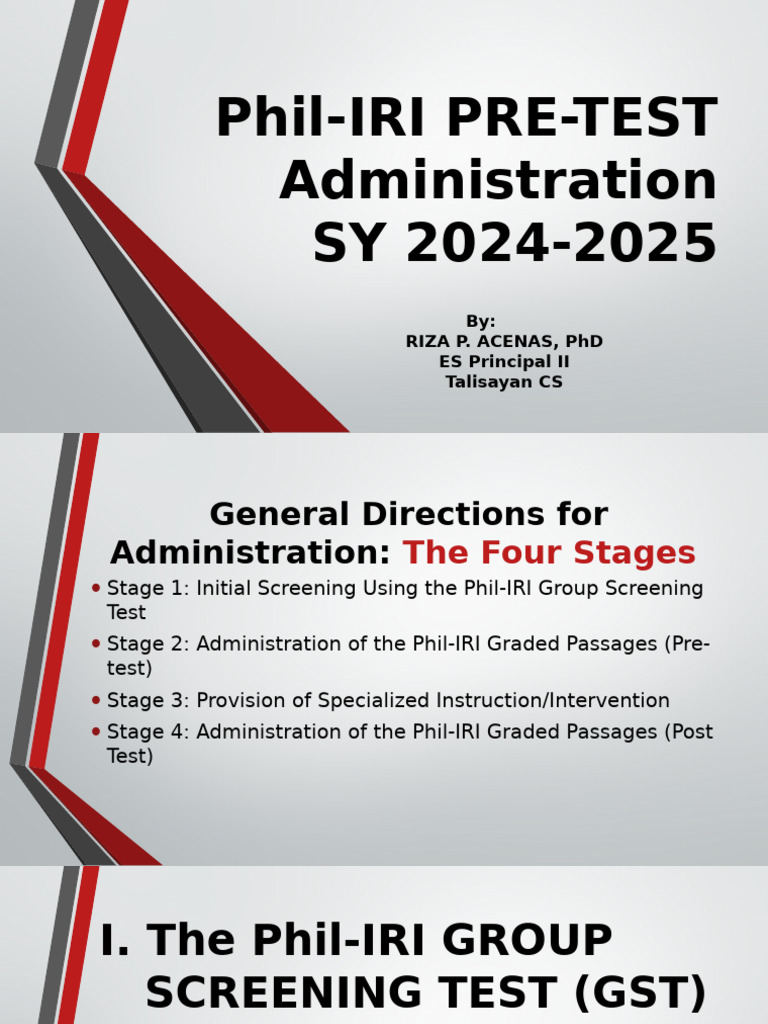 Phil-IRI-PRE-TEST-Administration | PDF