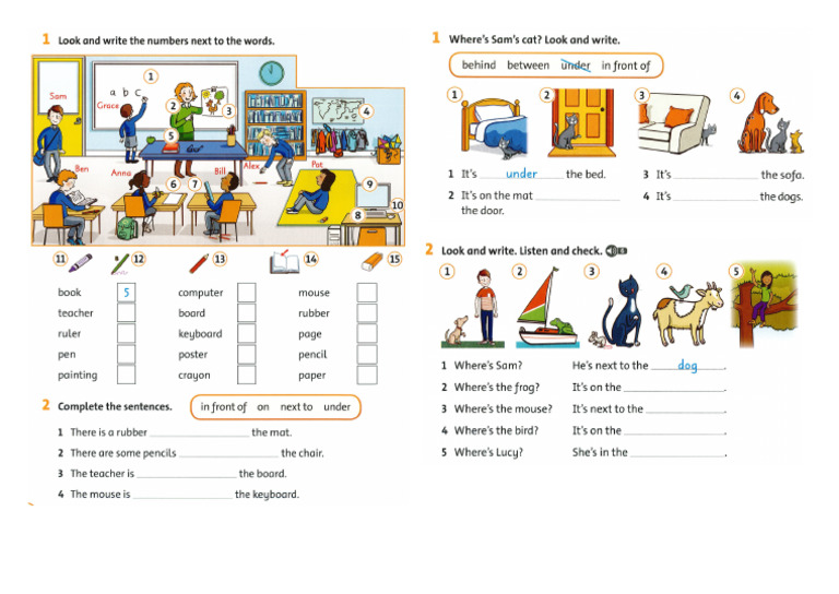 school - prepositions | PDF