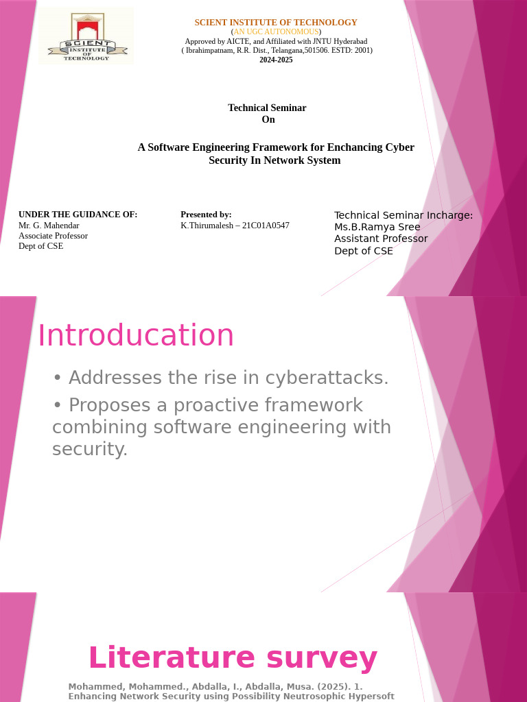 A Software Engineering Framework for Enhancing Cyber Security in ...