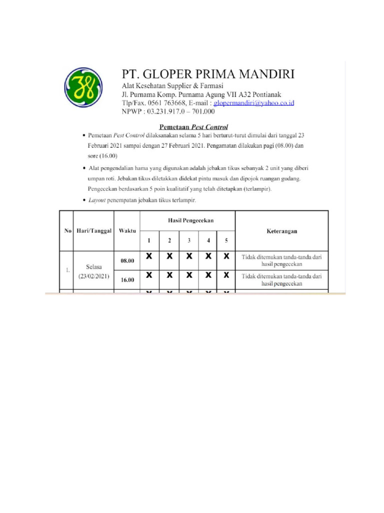 Pest Control Contoh | PDF