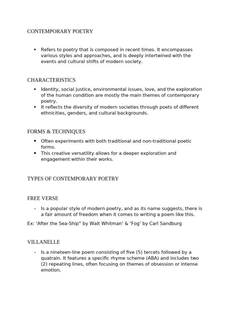 Cont. Poetry - Morales - MC Lit 6 | PDF | Poetry | Sonnets
