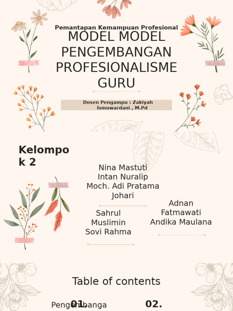 Model Model Pengembangan Profesionalisme Guru | PDF