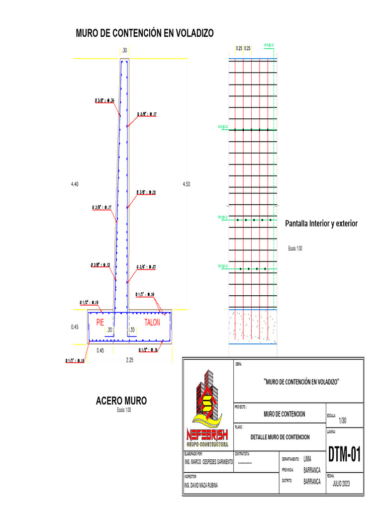 Muro de Contencion en Voladizo | PDF