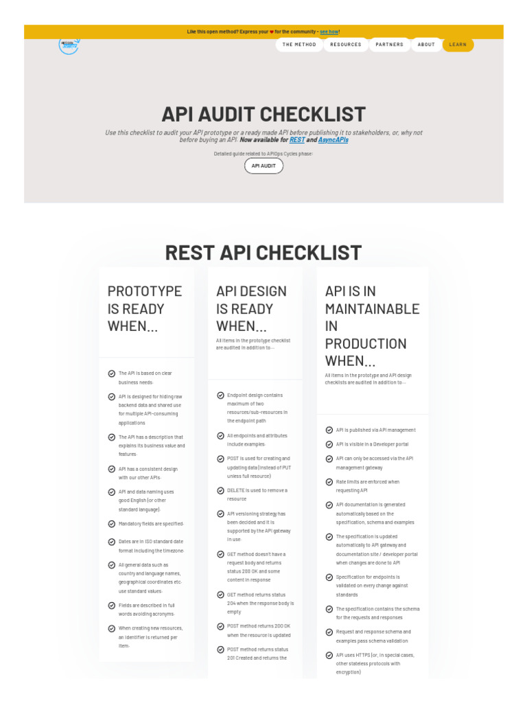 WWW Apiopscycles Com API Audit Checklist | PDF | Databases ...