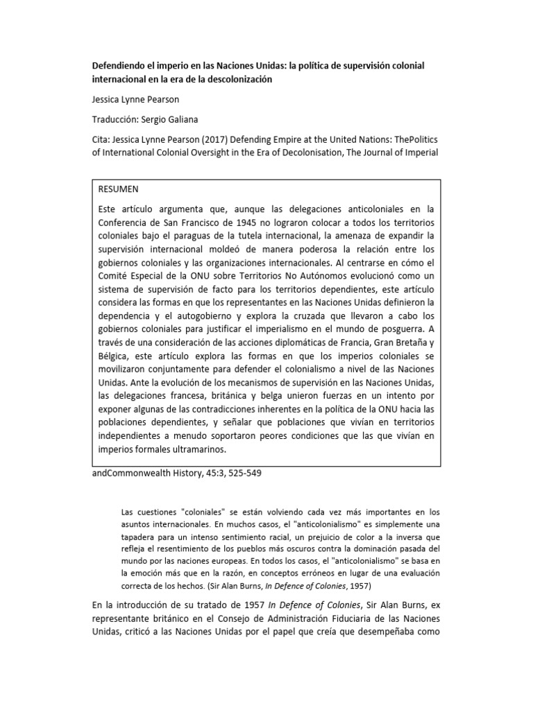 Pearson | PDF | Naciones Unidas | Relaciones internacionales