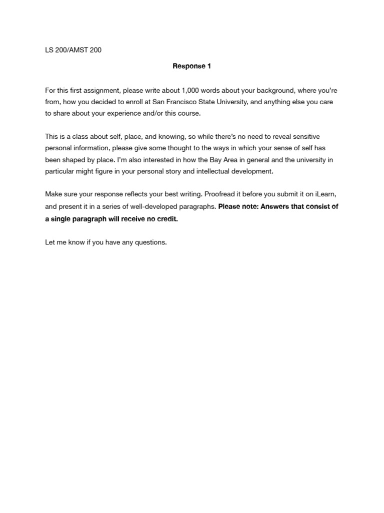 Personal Reflection Assignment Guidelines | PDF