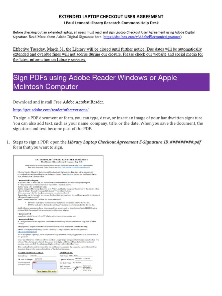 How To Sign PDF User Agreement Using Windows, McIntosh Computers, iOS ...