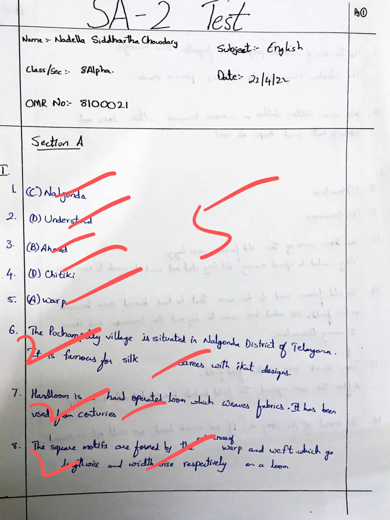 Edited Test English | PDF