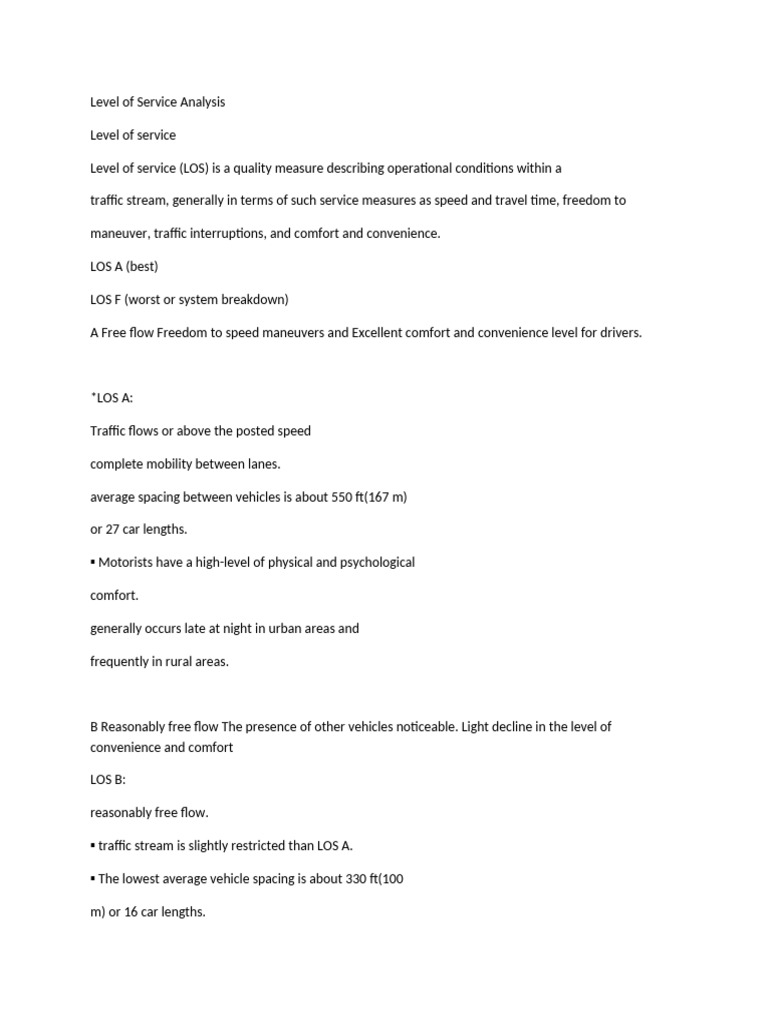 Level of Servic-WPS Office | PDF | Infrastructure | Road Transport