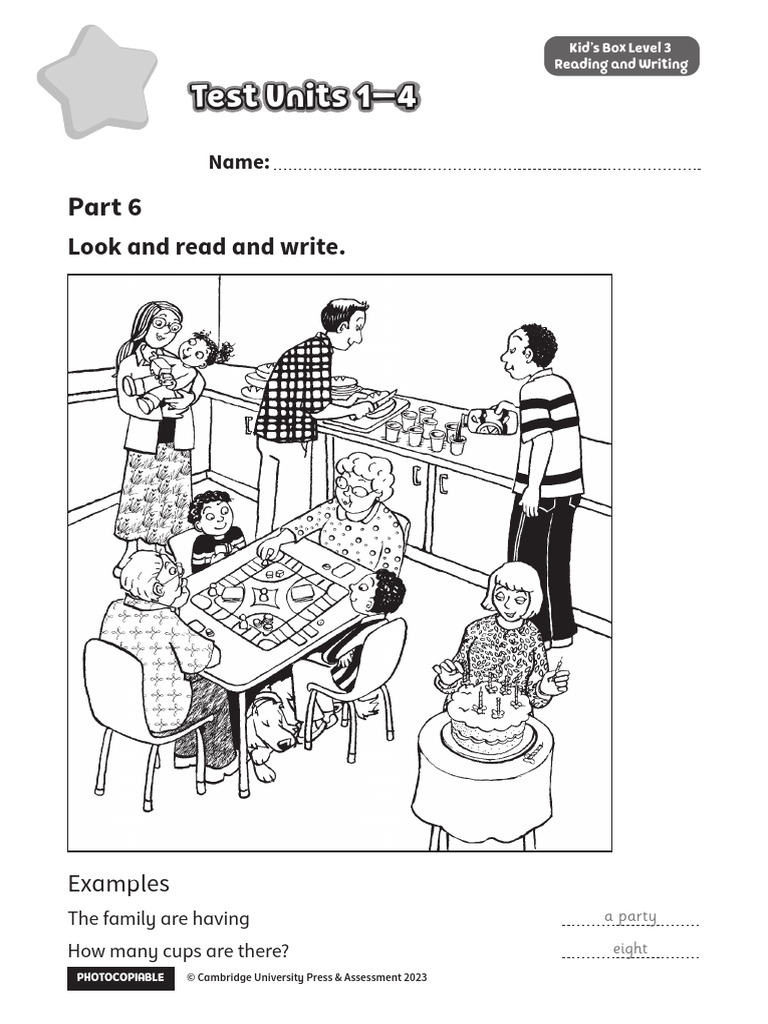 KidsBox_Level3_Test_Units_1-4_Reading_and_Writing_6 | PDF