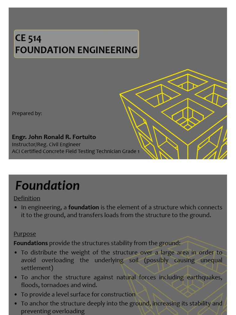 Foundation Engineering Overview | PDF | Foundation (Engineering) | Deep ...