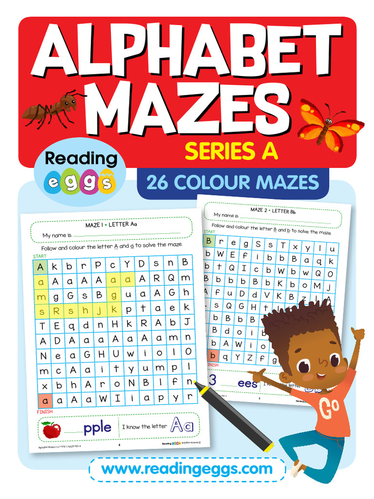 Alphabet Mazes for Letter Recognition | PDF | Copyright | Written ...