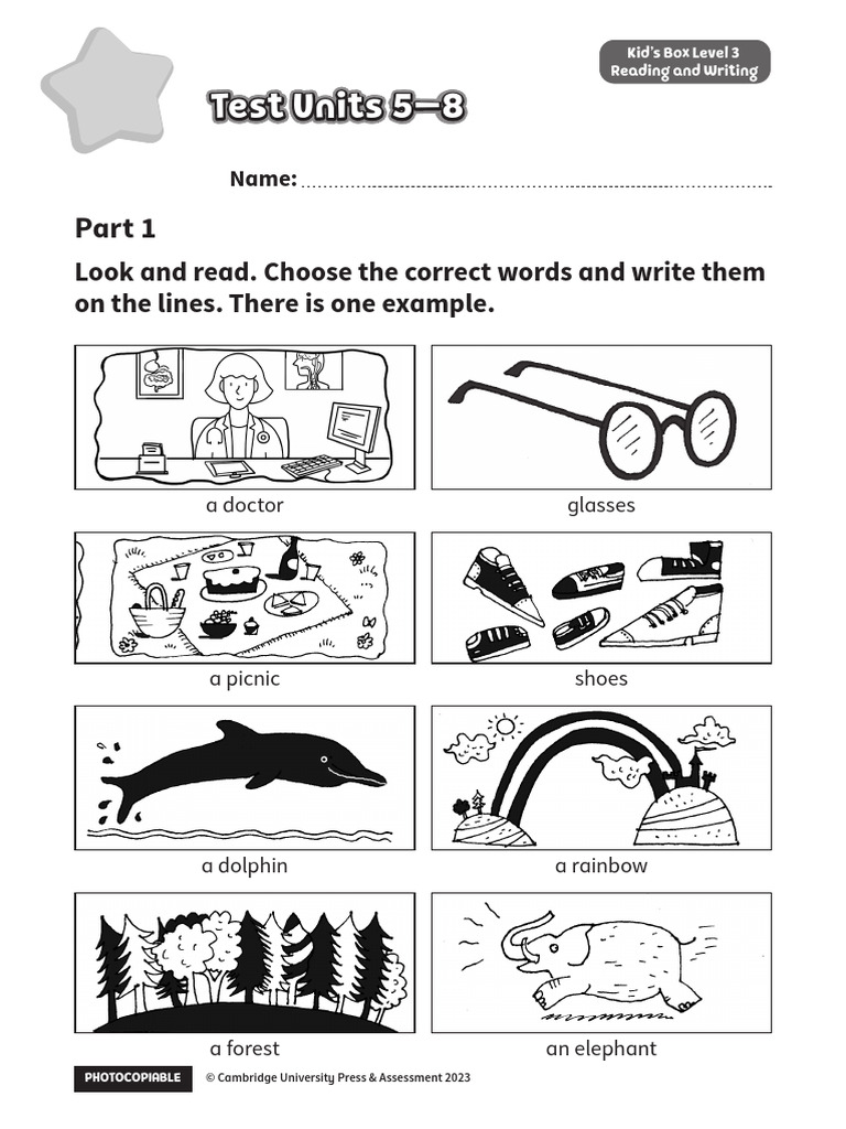 Kid's Box Level 3 Test Units 1-8 | PDF