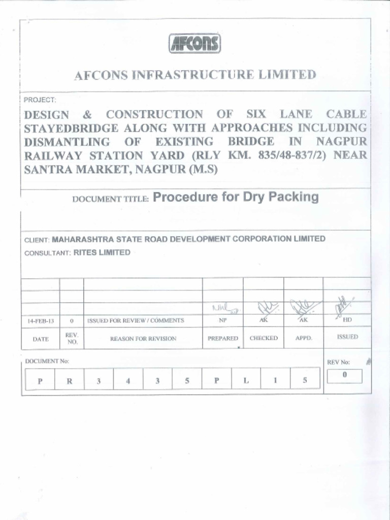 15) Procedure for Dry Packing | PDF