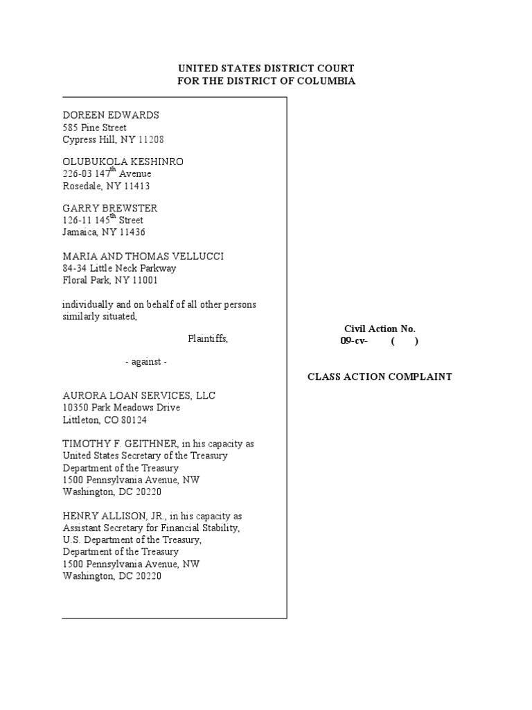 Complaint Hamp Program | PDF | Mortgage Loan | Foreclosure