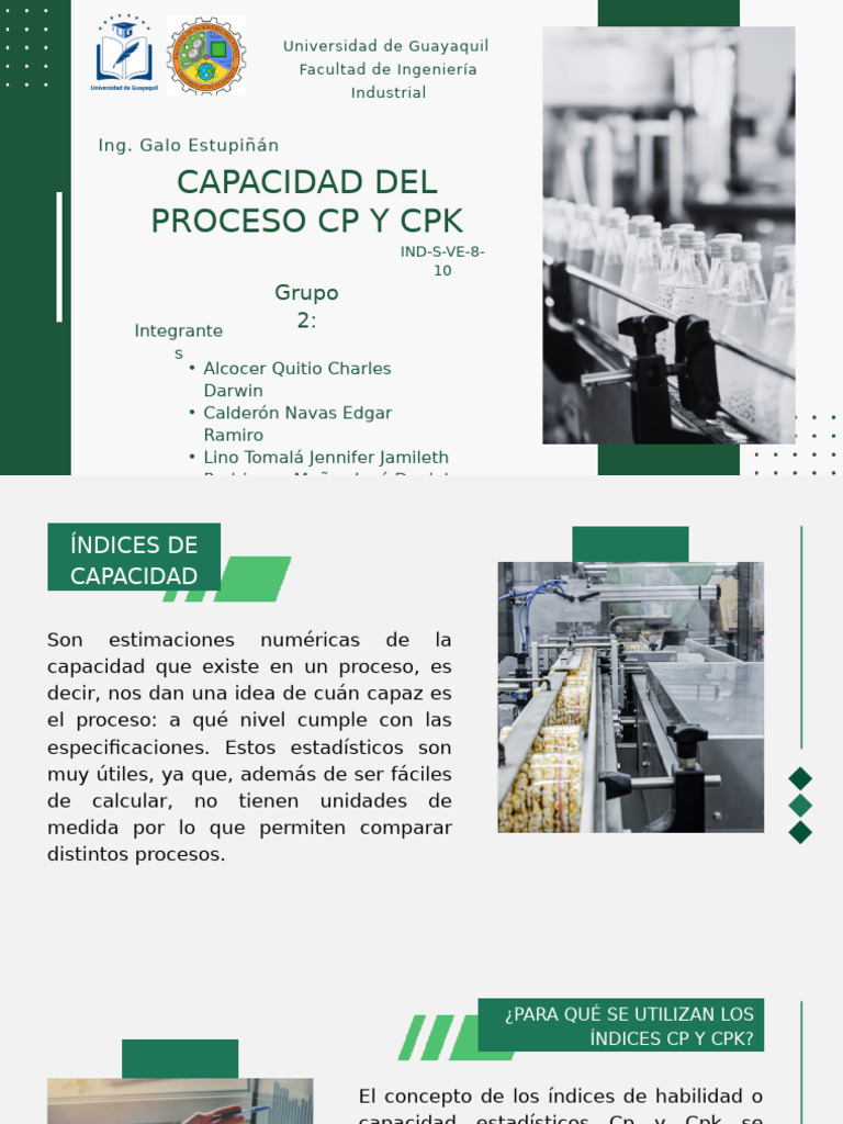 Capacidad de Procesos CP y CPK | PDF