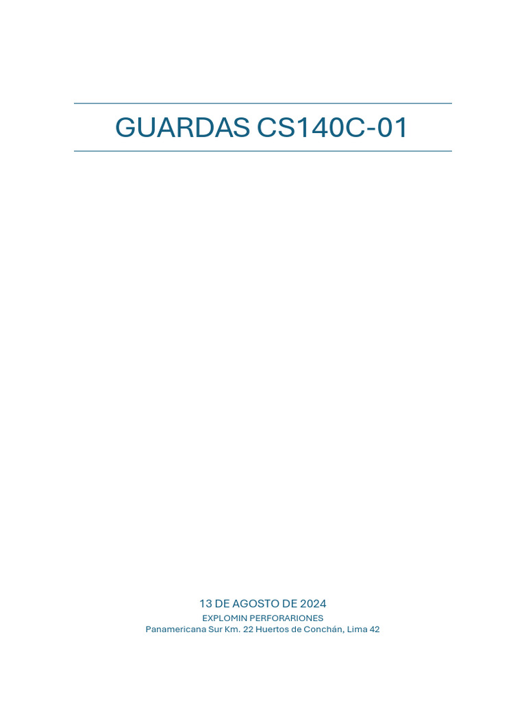 Guardas CS140C-01 | PDF