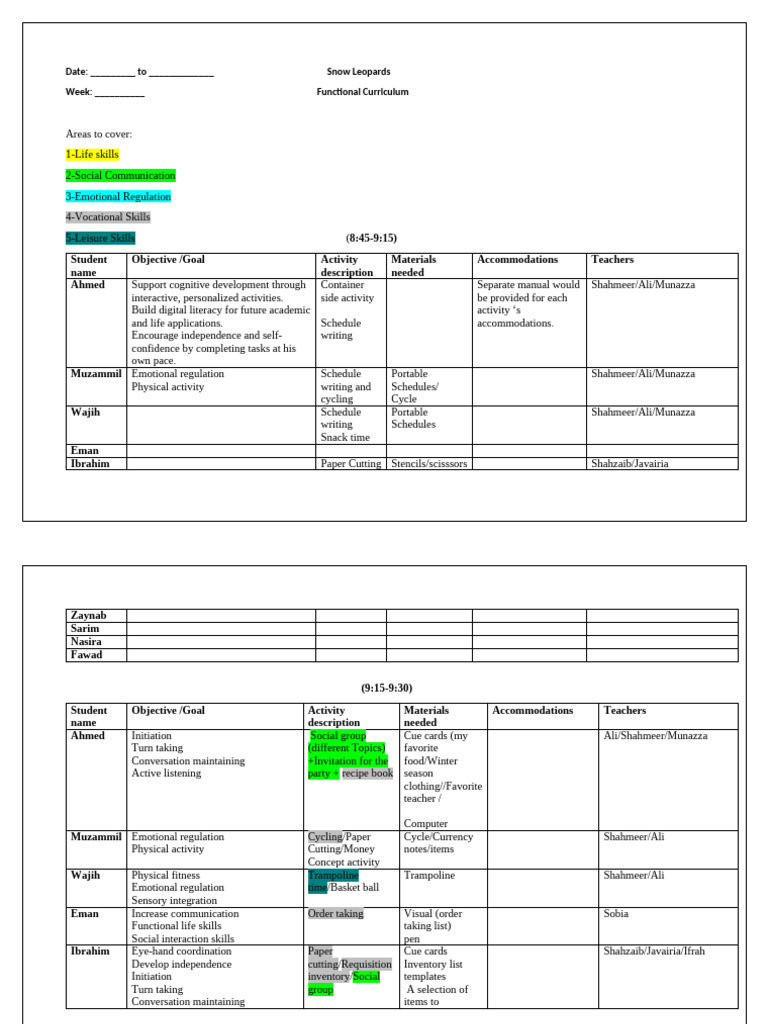 Lesson Plan (1st Week of December) | PDF | Cognition | Cognitive Science