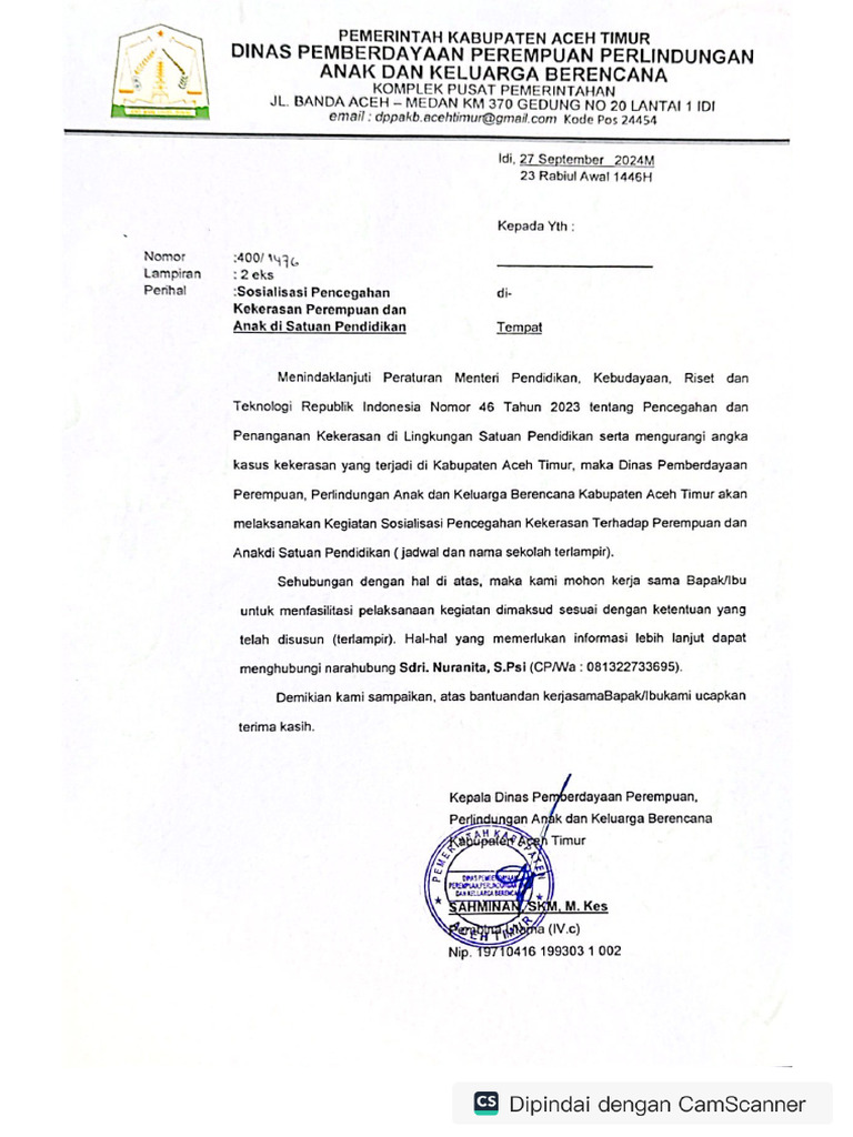 Surat Sosialisasi | PDF