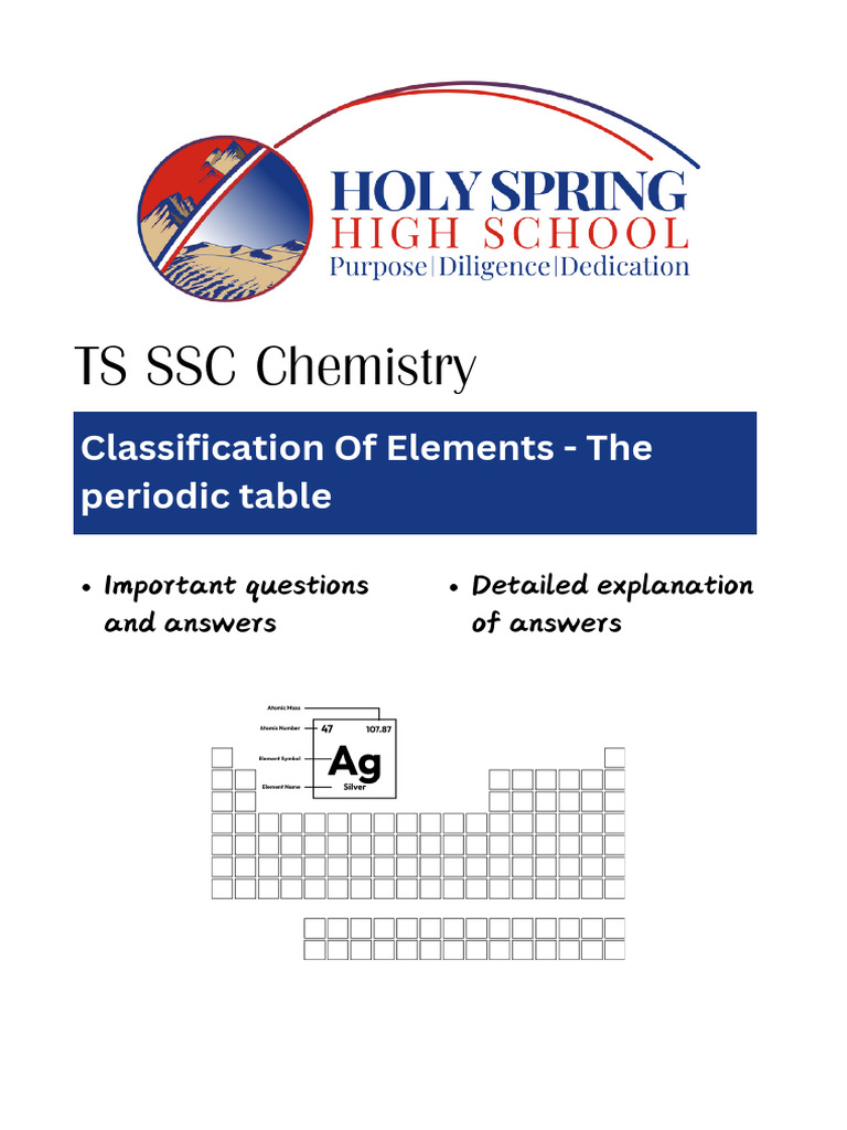 Classification of Elements - The Periodic Table | PDF | Electron ...