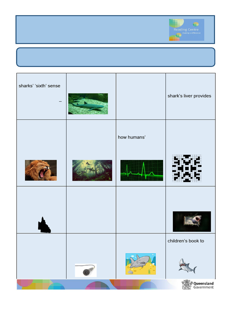 Reading and Writing Activities Y7 9 | PDF | Sharks
