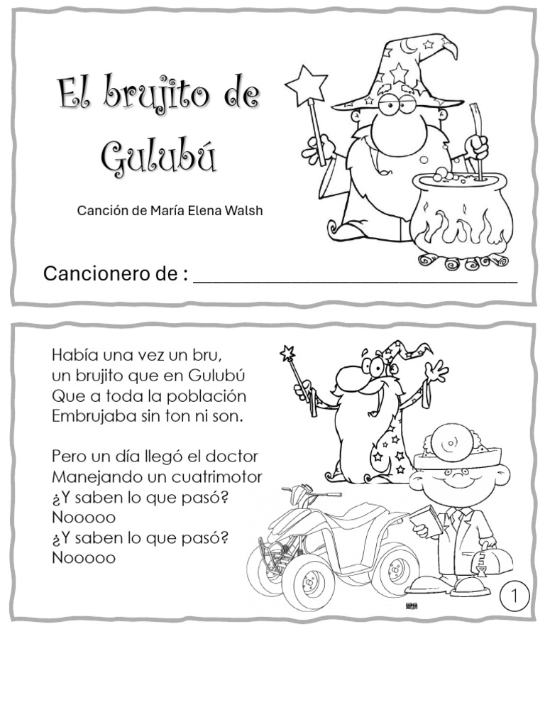 2° Cancion El Brujito de Gulubú | PDF