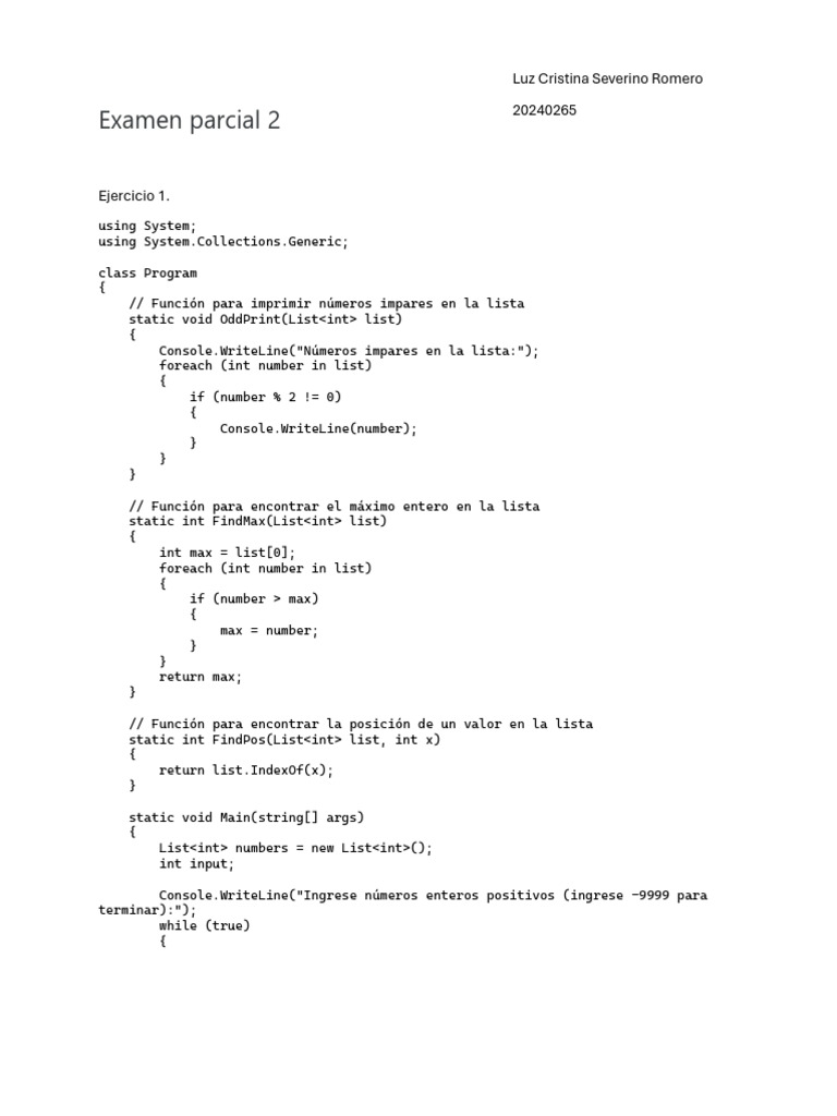 Examen Parcial 2 | PDF | Desarrollo de software | Paradigmas de ...
