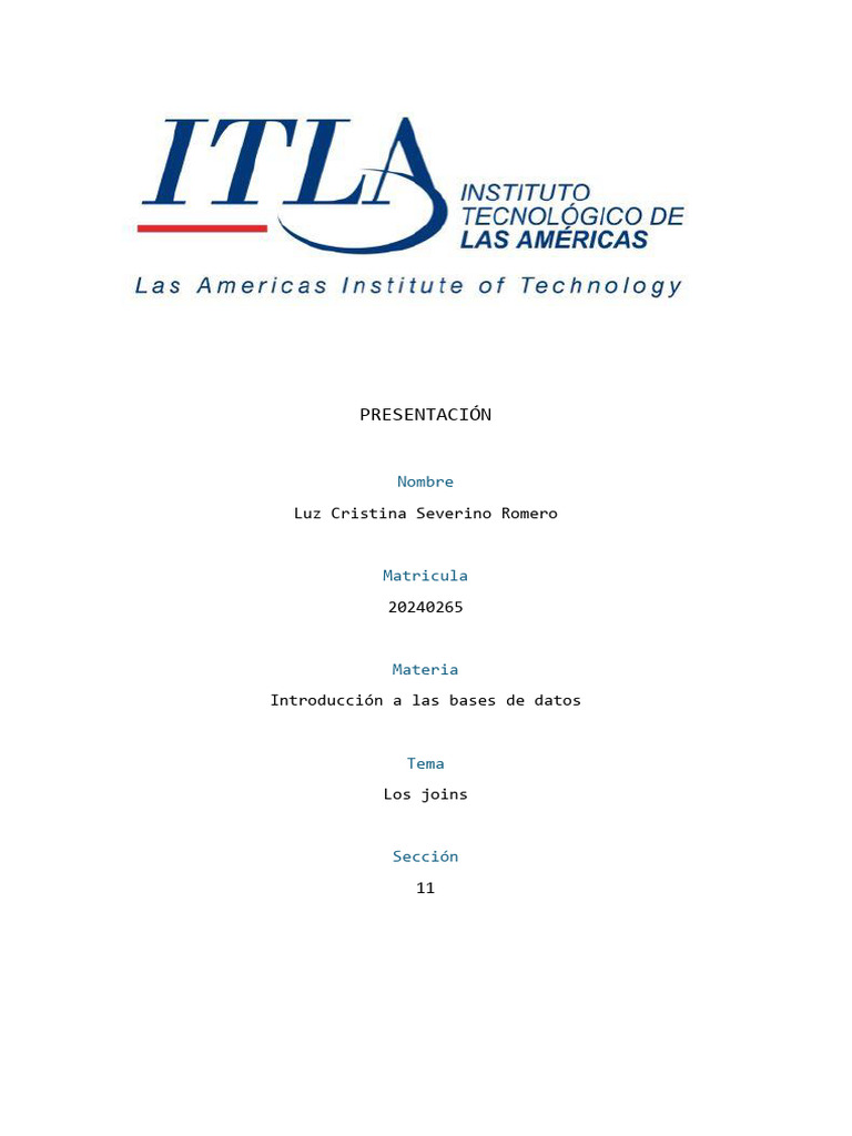 Tipos de Joins en Bases de Datos SQL | PDF | Bases de datos | Gestión de datos
